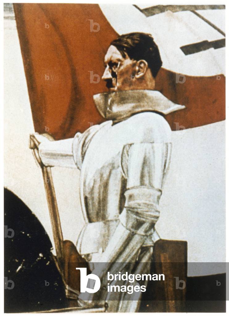 Hitler Knight Painting 1937 Degenerate Art Exhibition