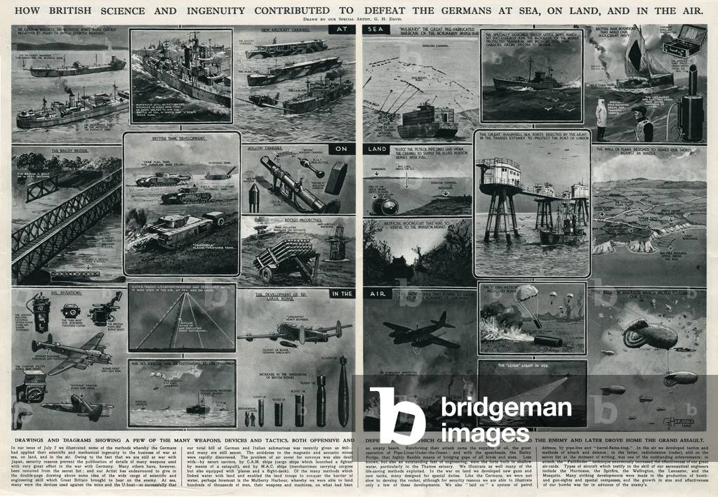 Image of British science and ingenuity in war by G. H. Davis, by Davis ...