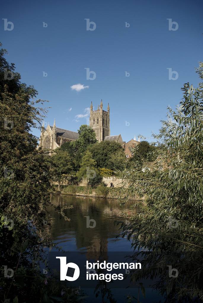 Image of Worcester Cathedral across the River Severn