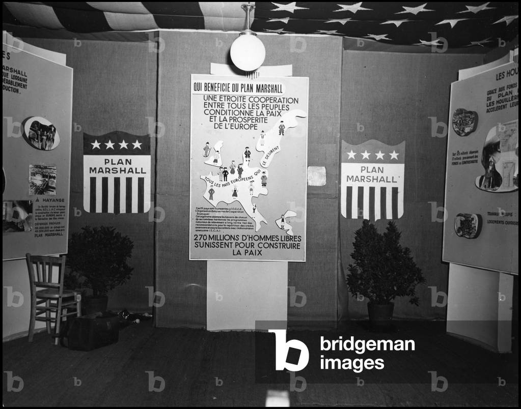 Image of European Recovery Program (ERP) (1948-1952): map of Europe ...