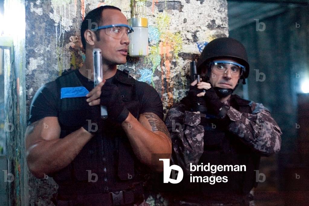 Image of GET SMART, from left: Dwayne Johnson, Steve Carell, 2008. ©Warner