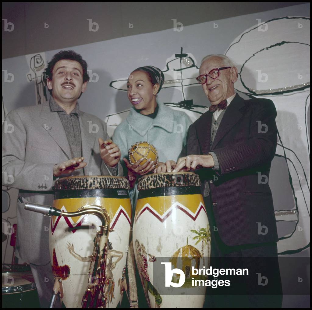 Image of Portrait from L to R: Domenico Modugno, Josephine Baker and