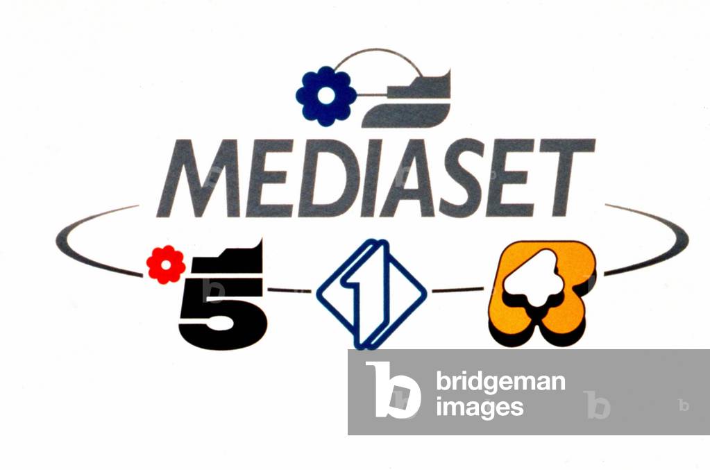 Image of The logos of the private television channels of the Italian