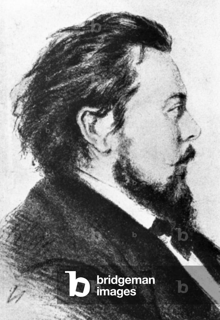 Image of Russian composer modest mussorgsky (1835-1881), portrait ...