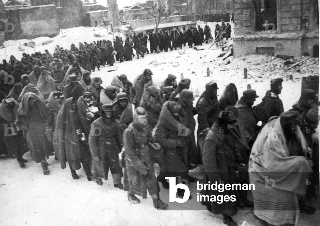 Image of German prisoners of war captured during the battle of stalingrad,
