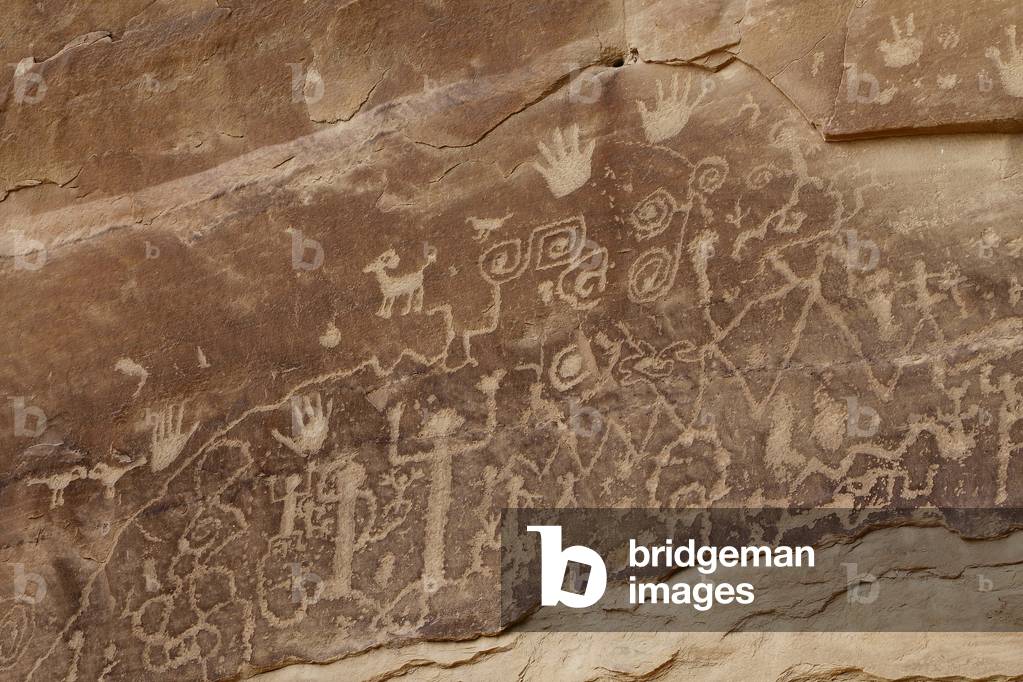 Image of Mesa Verde, American Petroglyphs Anasazi or Pueblo ancestral ...