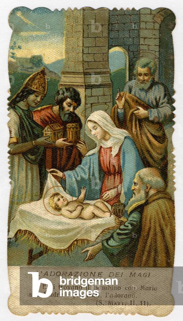 Image of Nativity, the Adoration of the Magi. The Magi are gathered