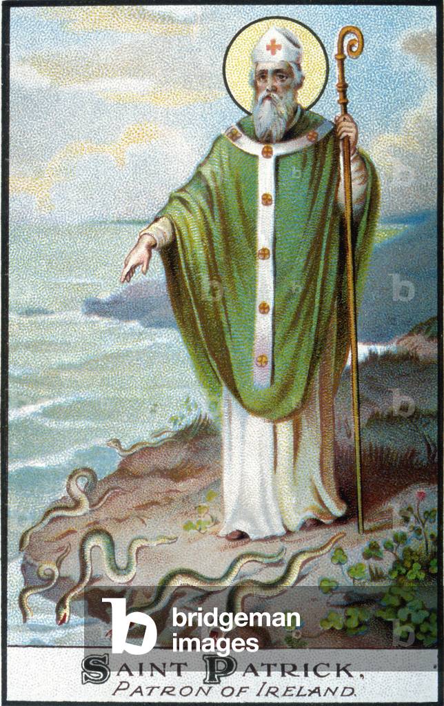 Image of Saint Patrick, patron saint of Ireland 1888 (chromo)