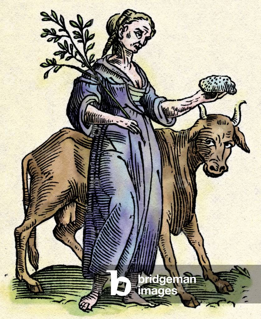 Image of Allegory of famine, woman holding in her hand a willow