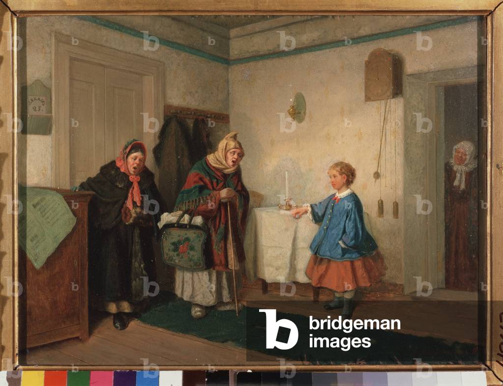 Image of The Begging Singers, 1868 (oil on canvas) by Solomatkin ...