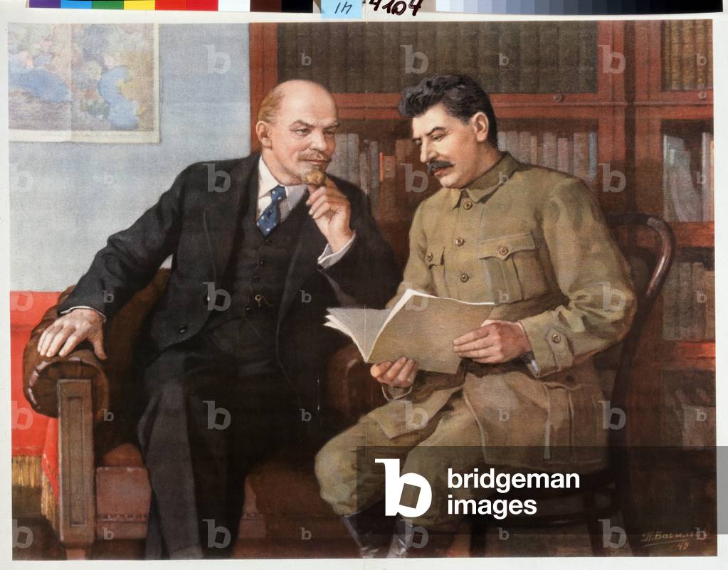 Image of Communist propaganda poster representing Joseph Staline ...