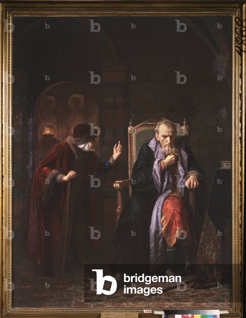 Image of Le tsar Ivan IV le Terrible (1530-1584) et sa nourrice by Wenig, Karl Gottlieb (1830-1908)