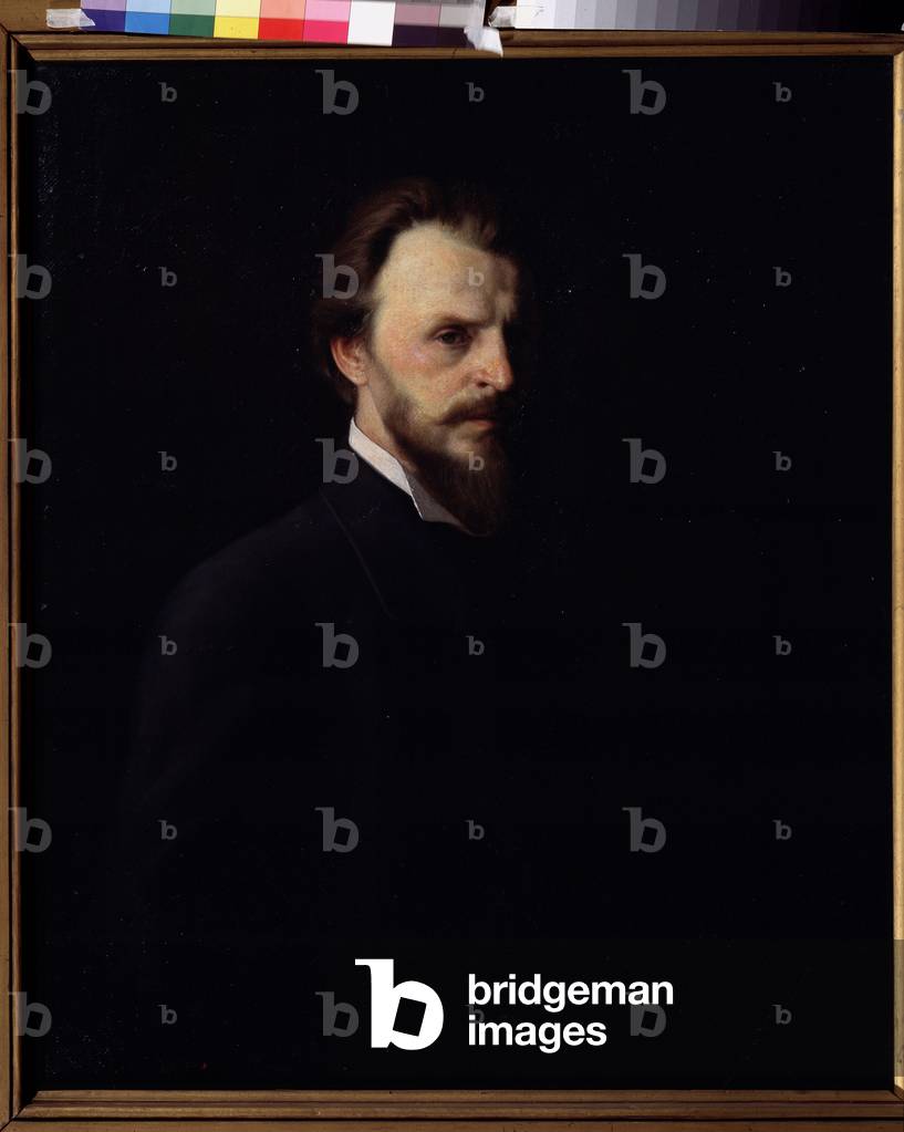 Image of Self portrait, 1878 (oil on canvas) by Myasoedov, Grigori ...