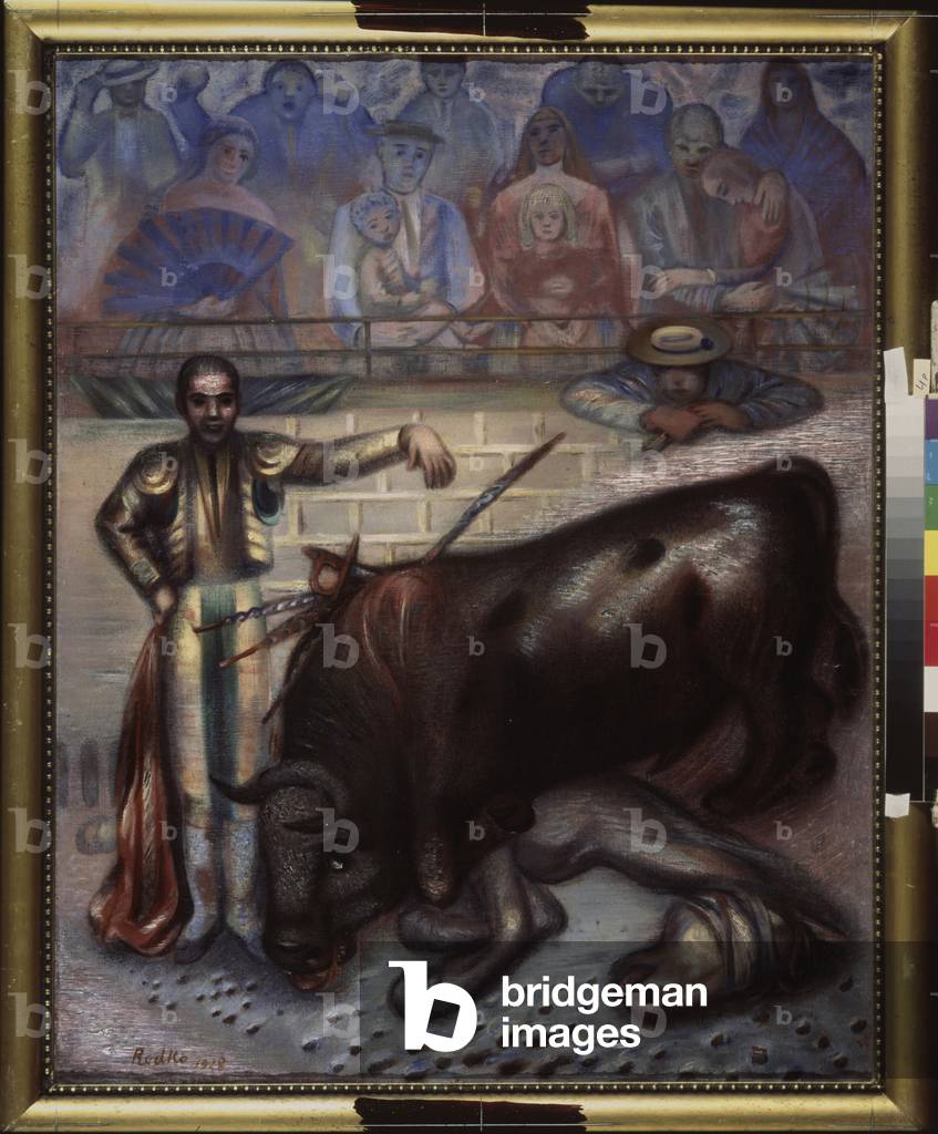 Image of Taurus Fight In Spain, 1928 (oil on canvas) by Redko, Kliment ...