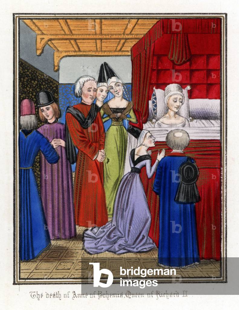 Image of The death of Anne of Boheme (1366-1394), known as the