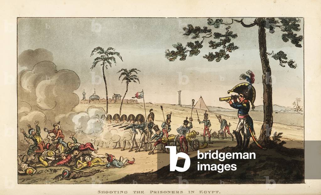 Image of Napoleon watching the execution of 4,000 Egyptian prisoners by ...