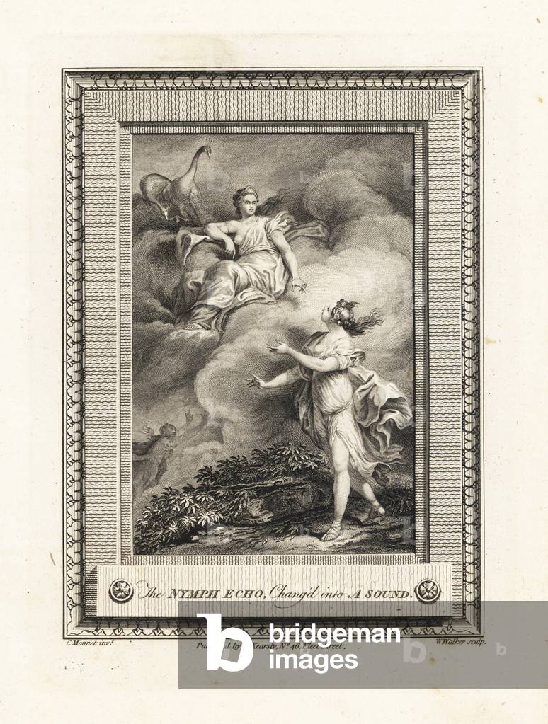 Image of The nymph Eco transformed into a sound by Hera