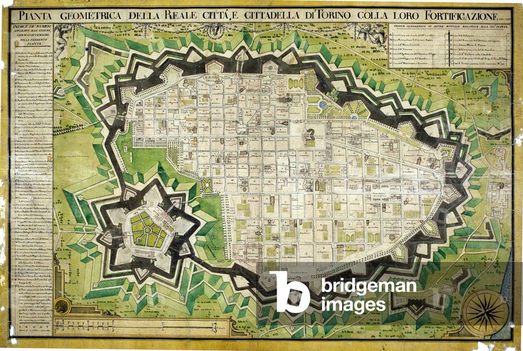 Image of Map of the city of Turin, royal city and citadel by Unknown ...