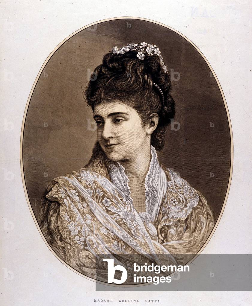 Image of Portrait of Adelina Patti, Italian singer (1843 to 1919) by ...