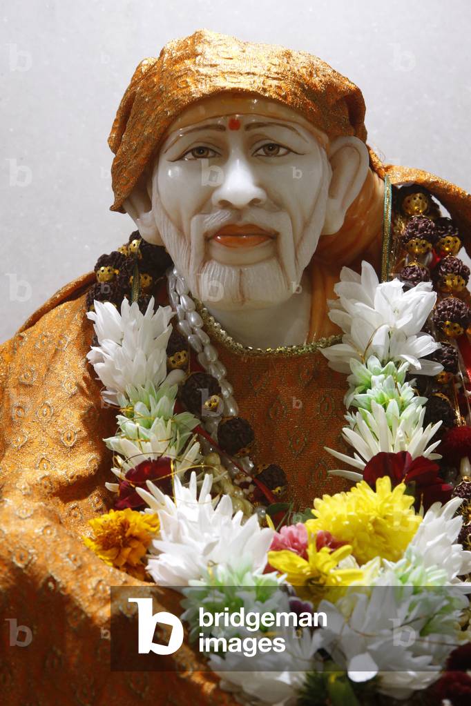 Image of Sanatan Mandir hindu temple, Leicester. Shirdi Sai Baba murthi. United