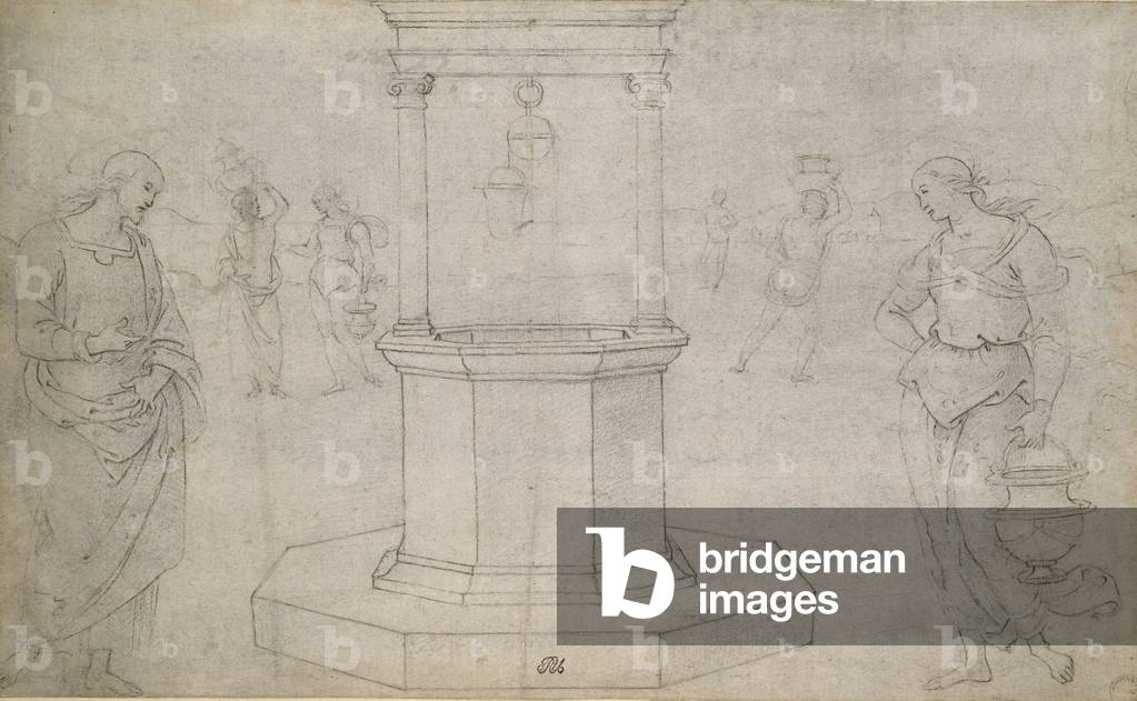 Le Christ et la Samaritaine - Dessin de Pietro di Cristoforo Vannucci ...