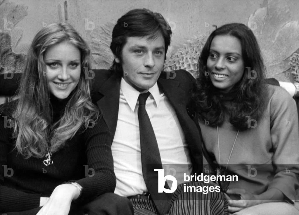 Image of French actor and film star Alain Delon (1935-) with Jane