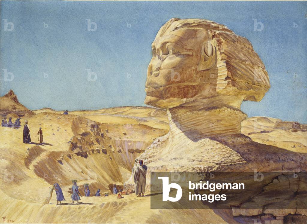 Image of Le grand sphinx des pyramides de Gizeh - The Great