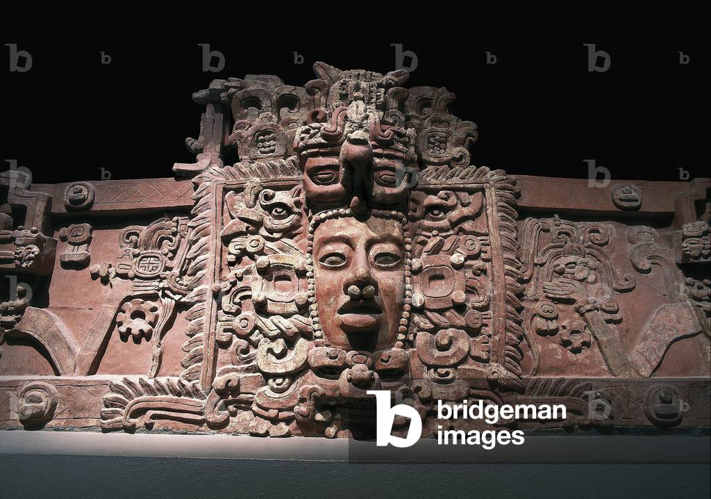 Image of Sun god Kinich Ahau, from State of Campeche, Mayan ...