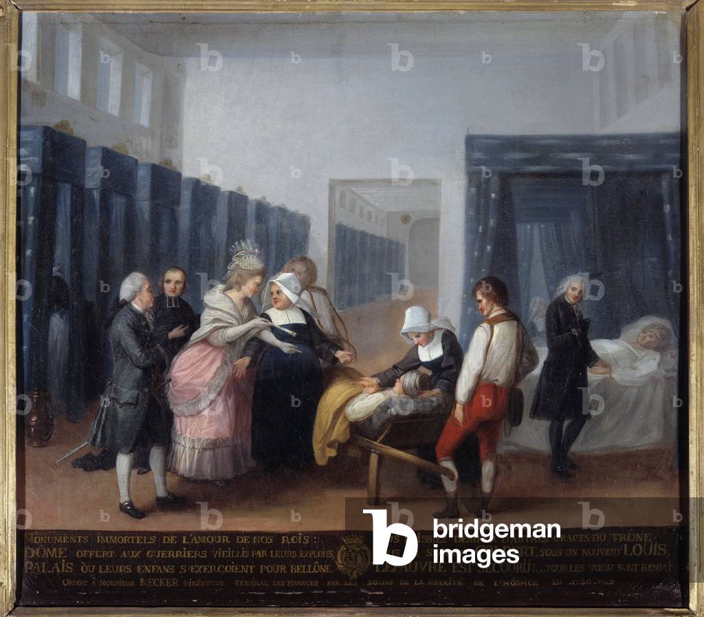 Image of Visit of Monsieur and Madame Necker to the hospice of by ...
