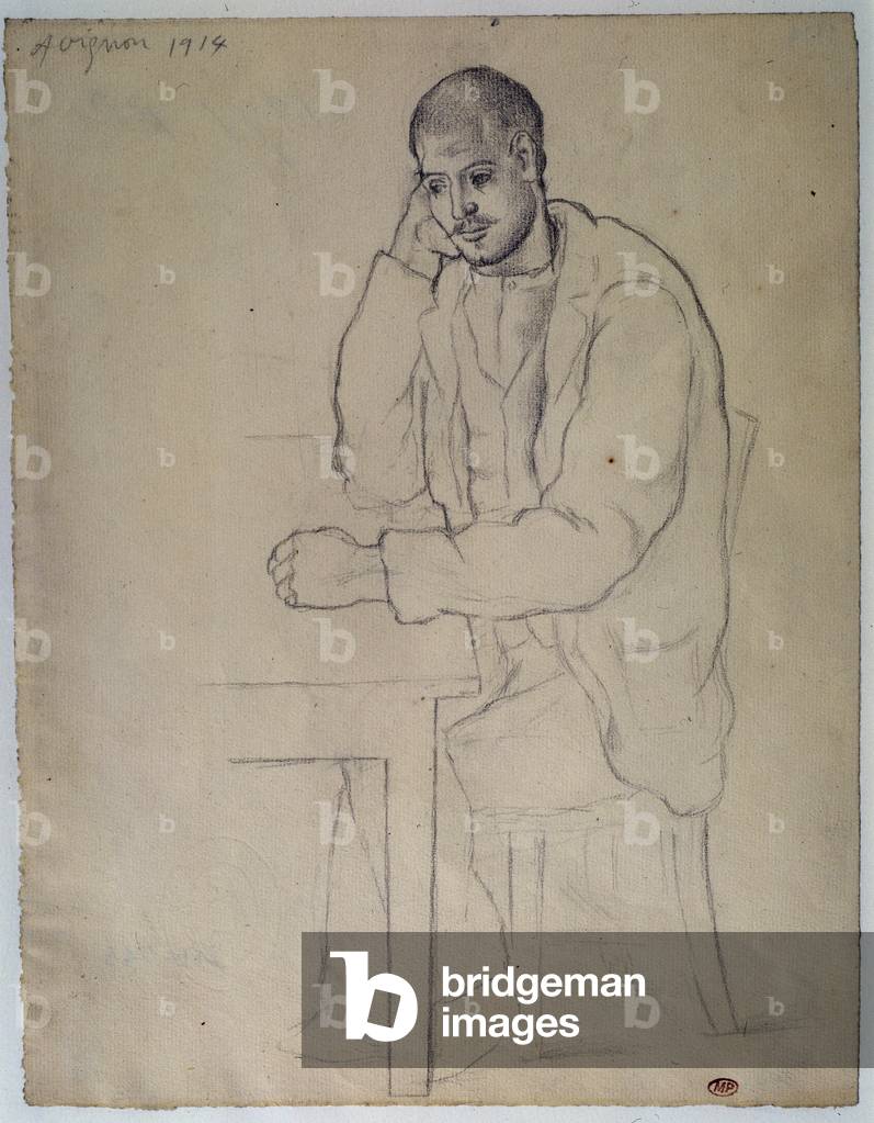 Image of Astable man, 1914 (drawing) by Picasso, Pablo (1881-1973)