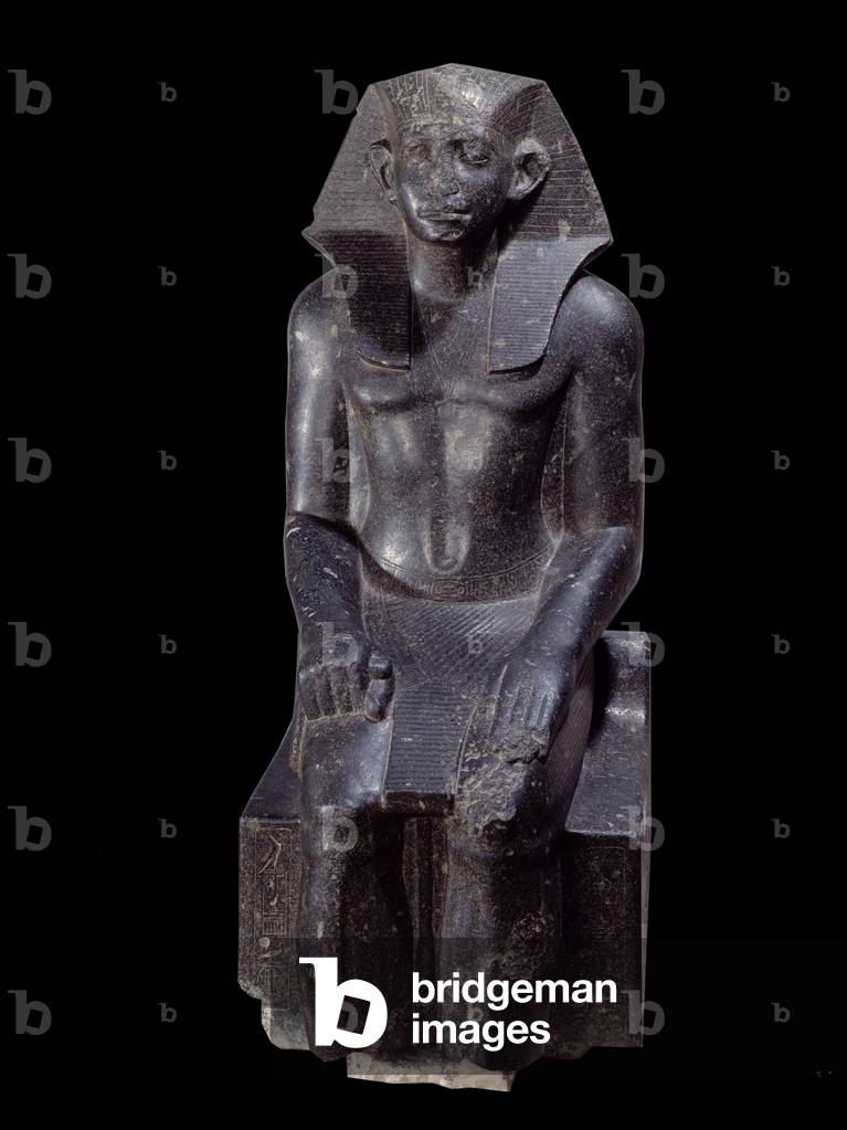 Image of Ancient Egyptian Art: Statue of King Sesostris III age, c.1870 ...