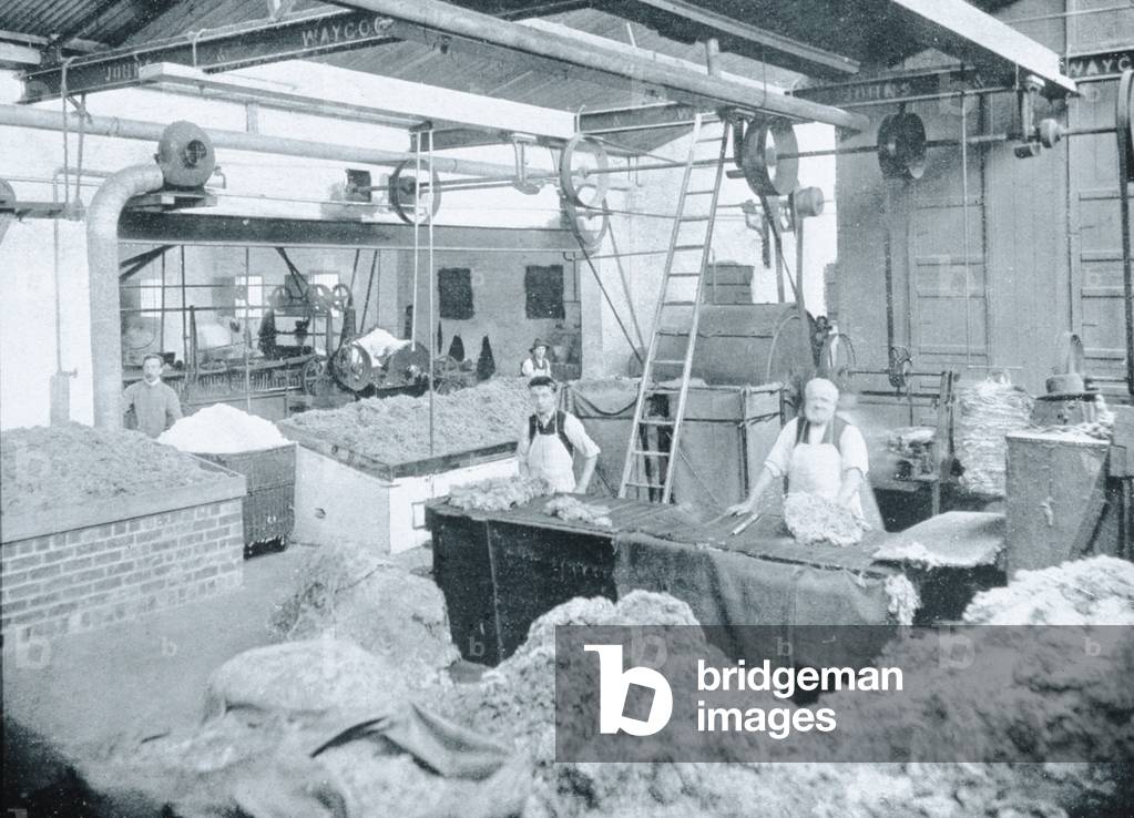 Image of Interior of a Hat Mill, Victoria, c.1900, from 'Under the by ...