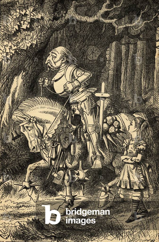 Image of Alice and the White Knight, illustration from 'Alice in ...