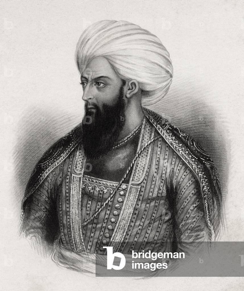 Image of Dost Mohammed Khan Mohammedzai (engraving) by Indian School ...
