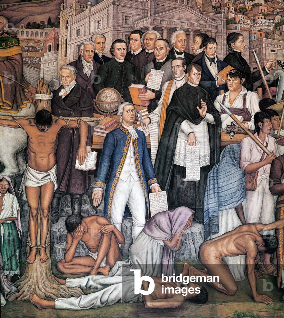 Image of Independence altarpiece: scenes in the era of colonialism ...