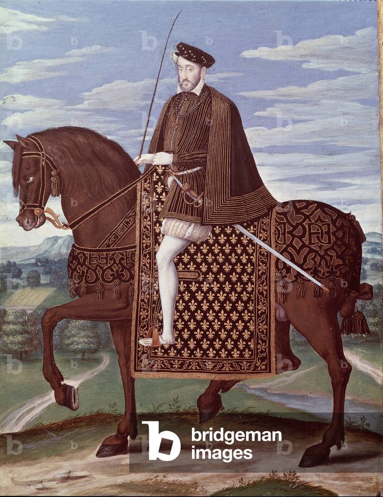 Image of Equestrian portrait of Henry II (1519-1559) King of France ...
