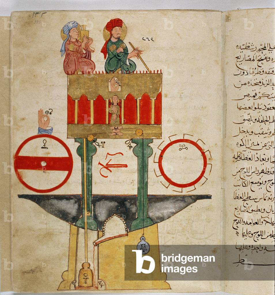 Representation of an instrument designed by Turkish engineer Ibn al ...