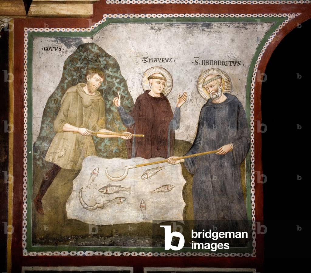 Image of The miracle of the Goth: St. Benedict of Nursie, accompanied ...