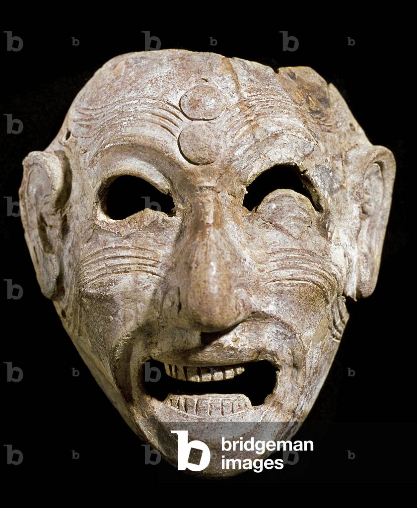 Image of Man's mask from Tomb 1 of Dermech, 6th century BC by ...