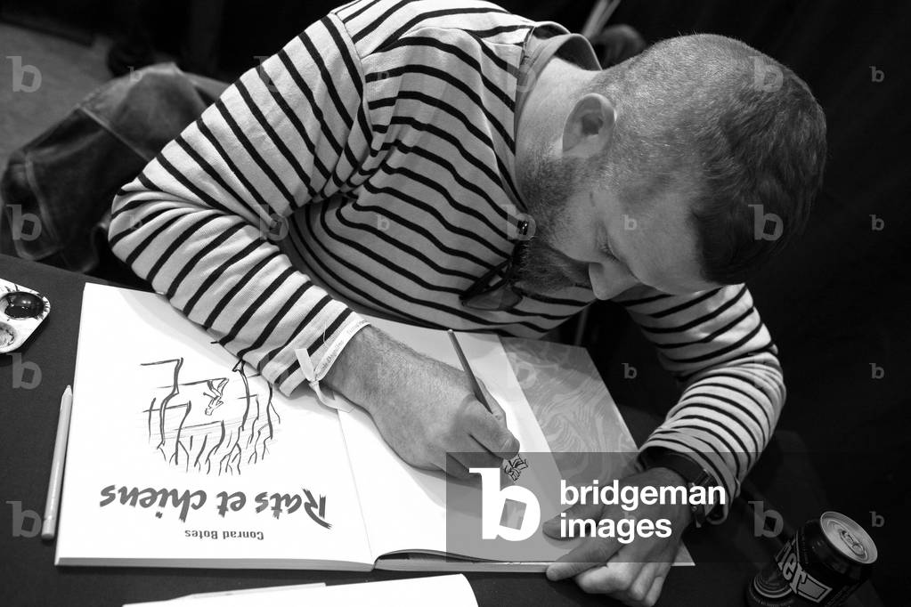 Image of Portrait of Conrad Botes, South African cartoonist (South ...