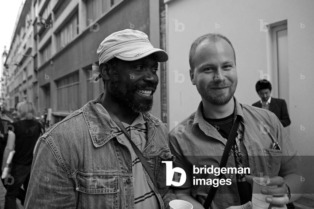 Image of Malam, Cameroonian sculptor, Tim Ernst, German painter ...