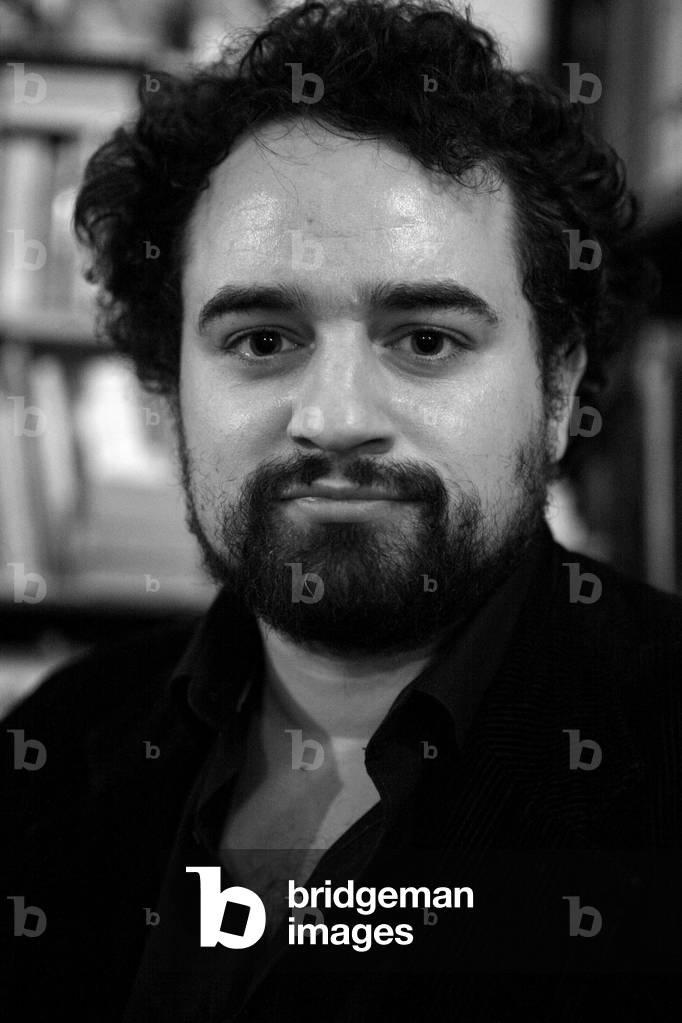 Image of Portrait of Matthias Lehmann, French cartoonist, dedicated to his book