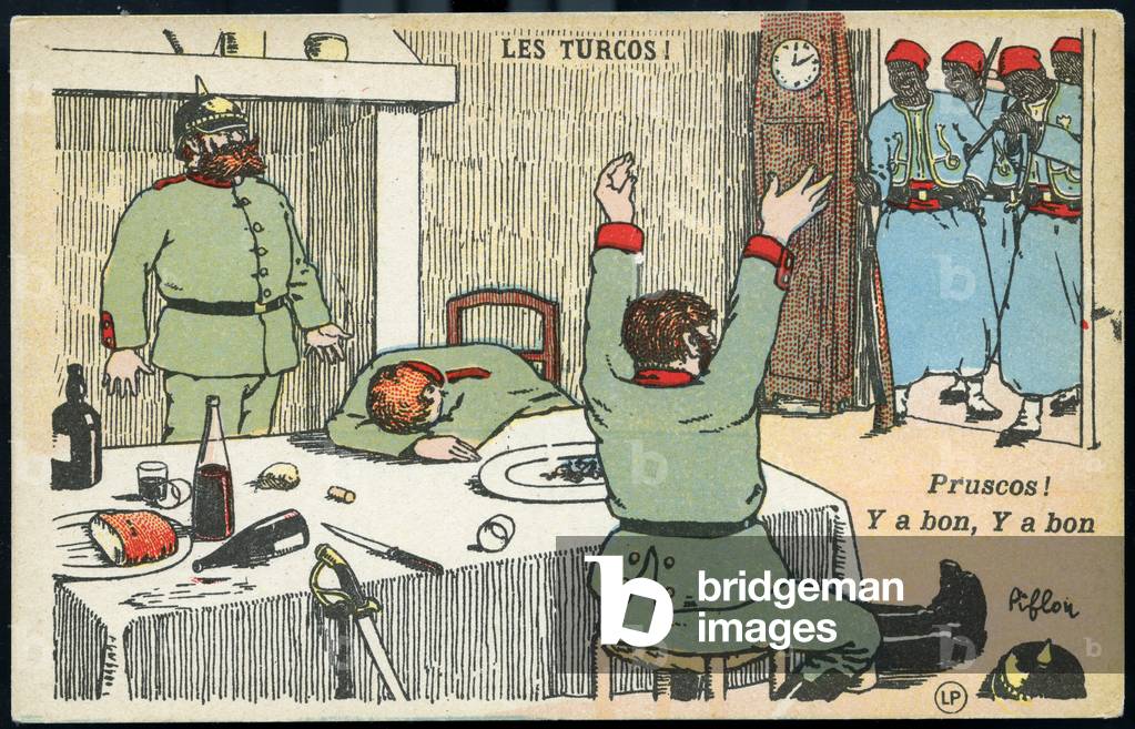 Image of First World War: France, Patriotic Map showing German soldiers ...