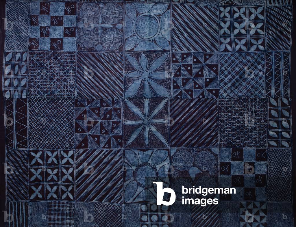 Image of Wrapper (Adire), Nigeria, (cotton & indigo dye) by Yoruba ...