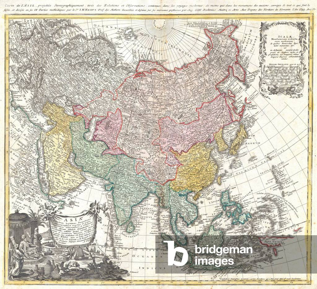 Image of 1744, Homann Heirs Map of Asia