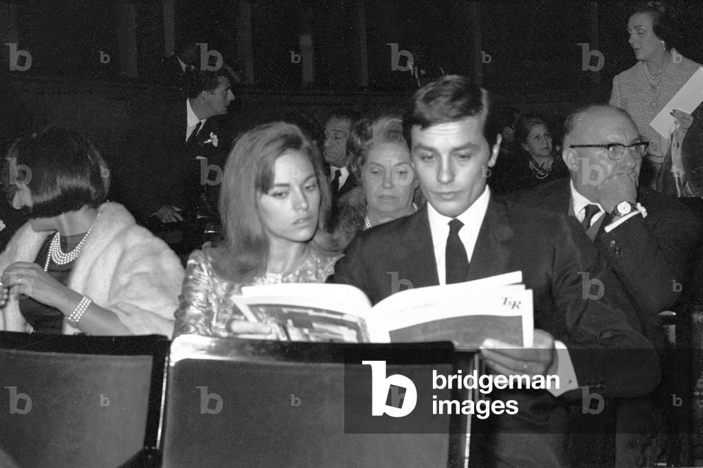 Image of French actor Alain Delon and his wife Nathalie (Francine Canovas)