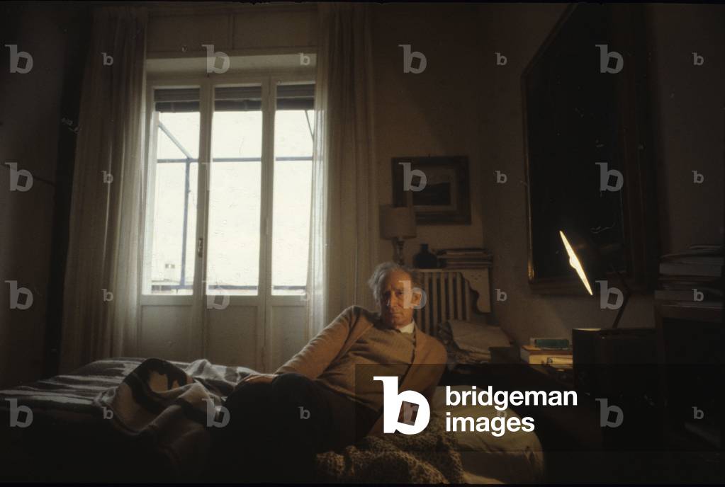 Image of Florence, 1979. Italian poet Mario Luzi in his home/Firenze, 1979.