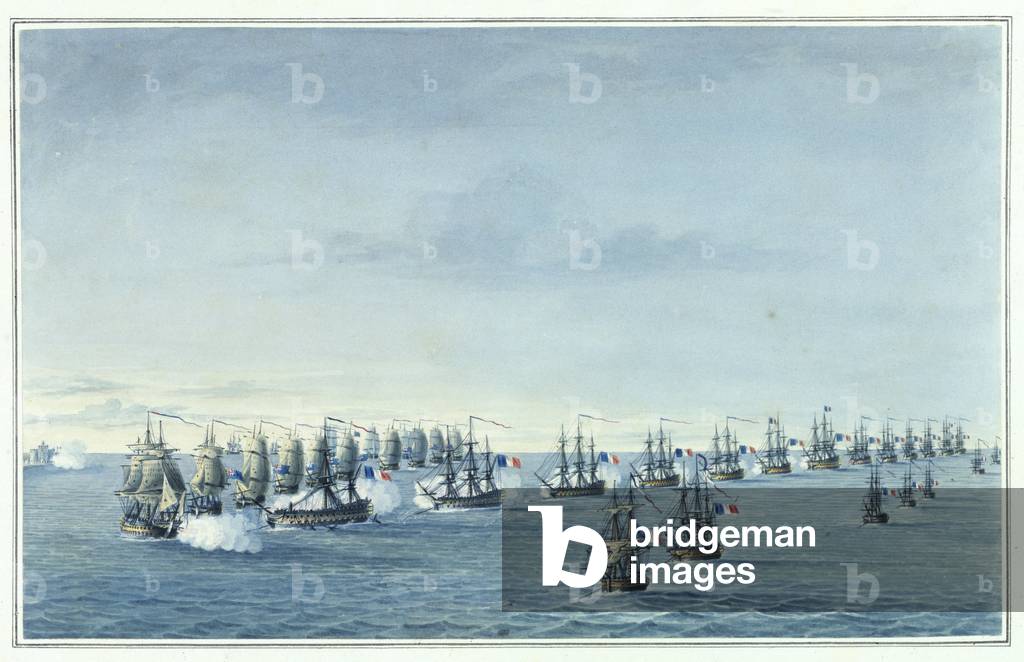 Image of The Battle of Aboukir during the Egyptian campaign (expedition ...