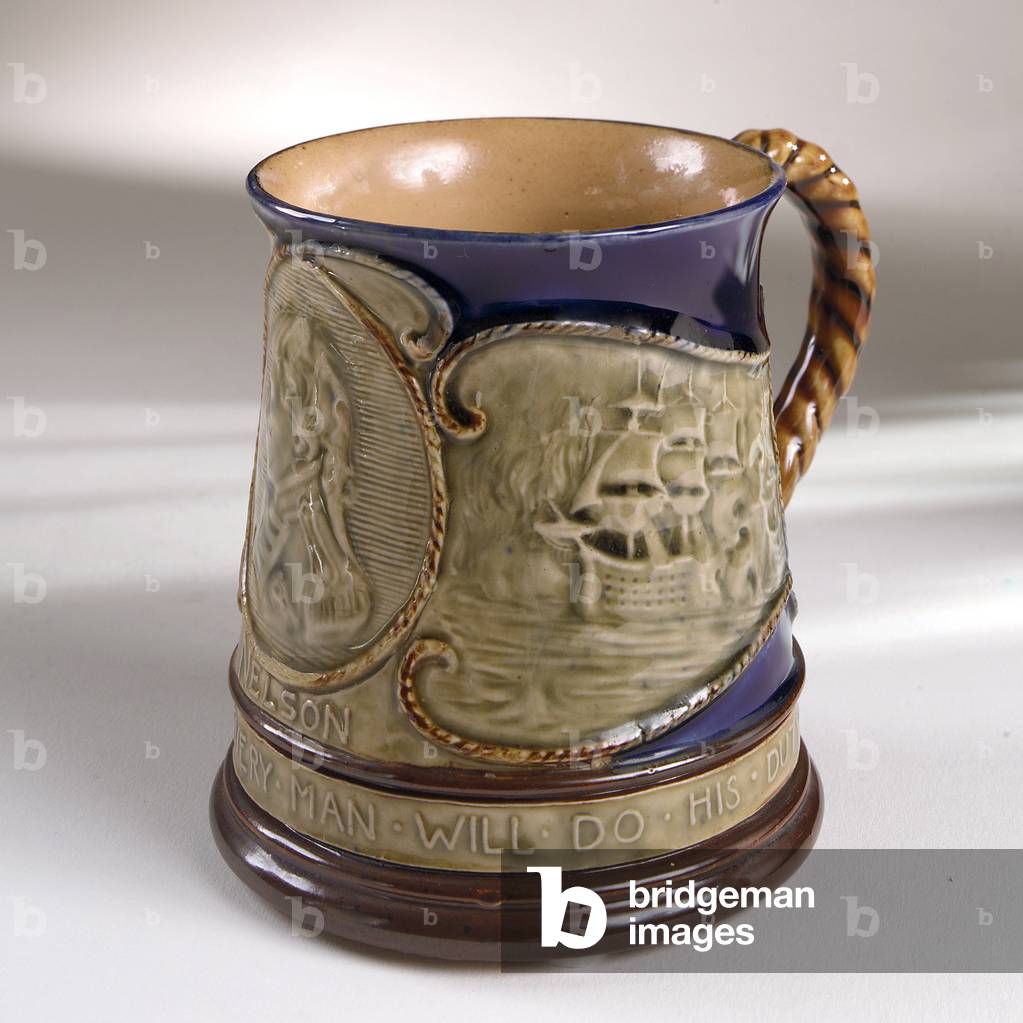 Image of Milk jug commemorating the centenary of the Battle of Trafalgar,