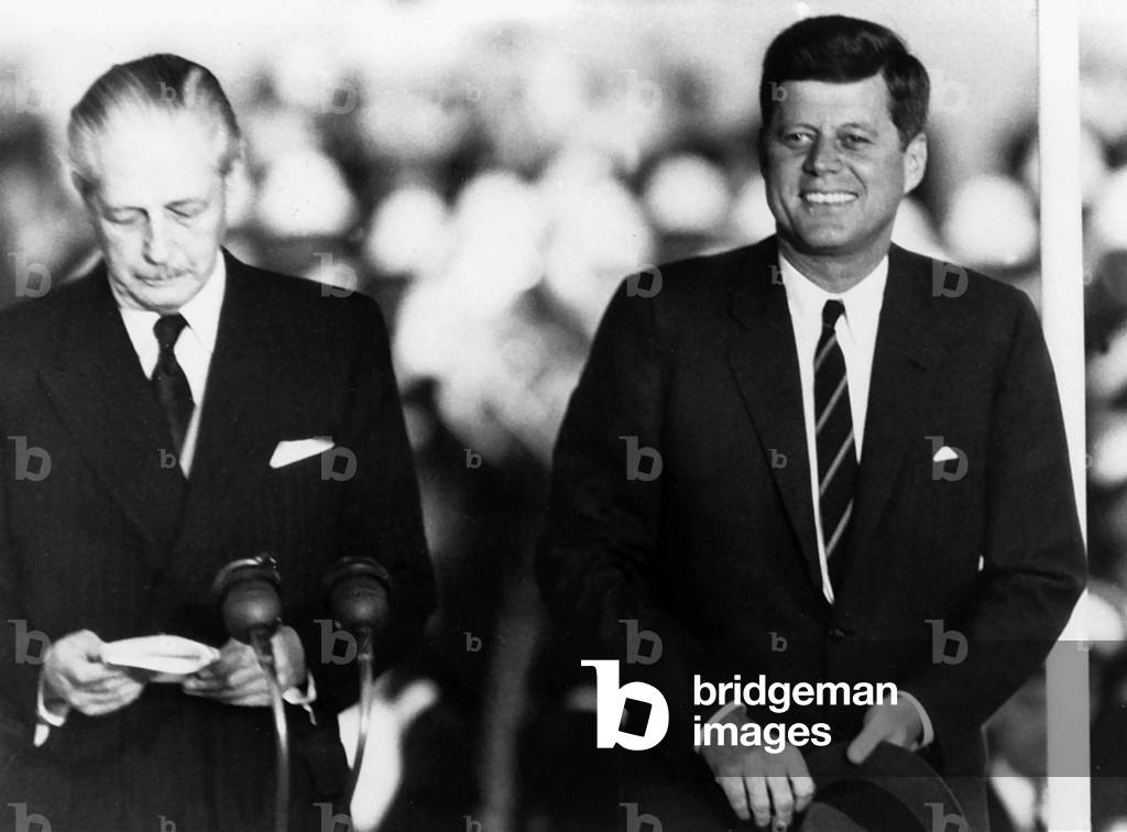 Image of President John F. Kennedy with Prime Minister Harold Macmillan ...